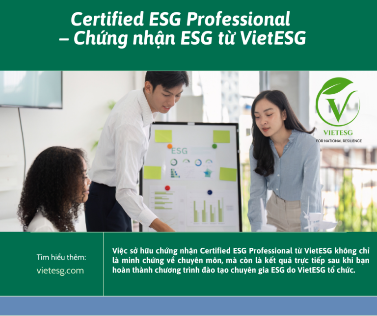Certified ESG Professional – Chứng nhận ESG từ VietESG – VietESG